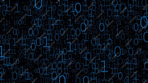 Premium Vector Background Of Zeros And Ones In Dark Blue Colors