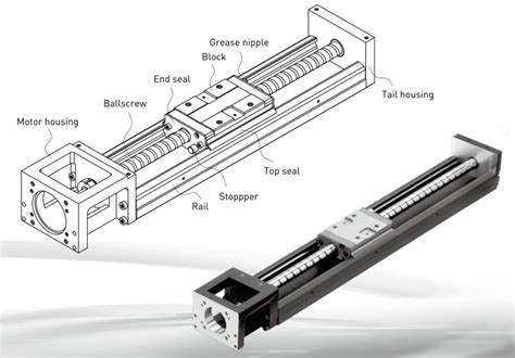 Single Axis Robot Linear Guide Railball Screw