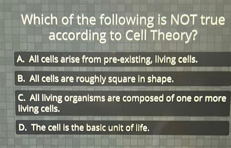 Answered Which Of The Following Is Not True According To Cell Theory Kunduz