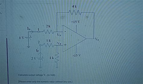 Calculate Output Voltage V In Volt Please StudyX