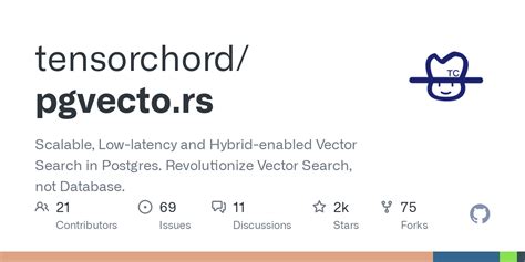 Github Tensorchordpgvectors Scalable Low Latency And Hybrid