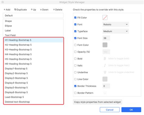 Axure Tutorial Use Widget Style Manager To Apply Typography Color Pa