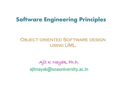 Software Engineering Ooad Using Uml Pdf
