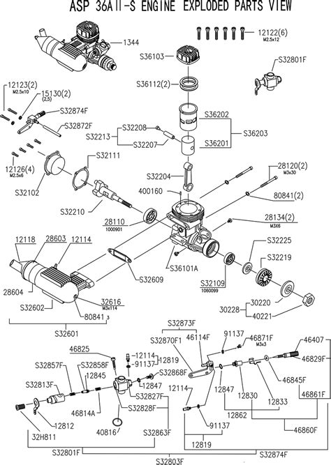 S36aii Asp S36a S36aii Two Stroke Glow Nitro Engine For Rc Airplane