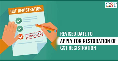 Revised Date To Apply For Restoration Of GST Registration SAG Infotech