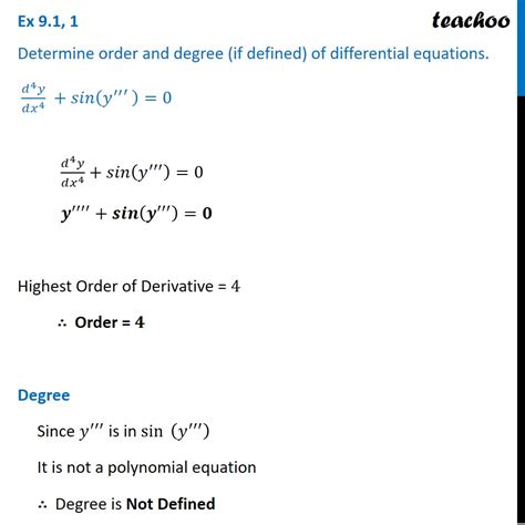 Differential Equations Formulas List