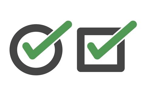 Icon Set Of Round And Square Checkboxes Selection Vector Art At Vecteezy