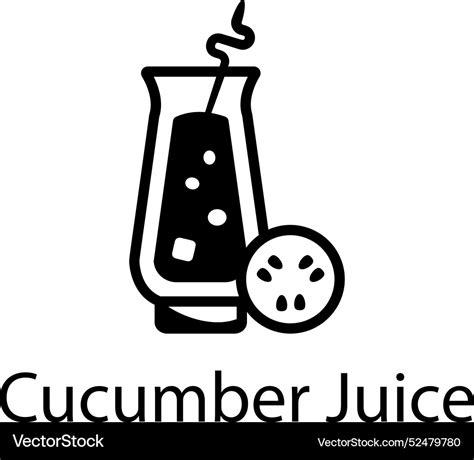 Cucumber Juice Royalty Free Vector Image Vectorstock