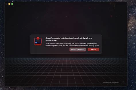Stuck At Downloading Data After Installation Openemu V233 Macbook