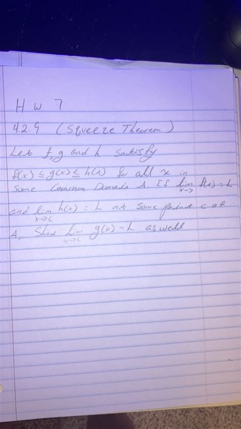 Solved H ω Squeeze Theorem Let f g and h Chegg