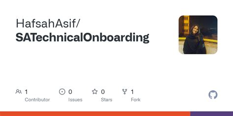 GitHub HafsahAsif SATechnicalOnboarding