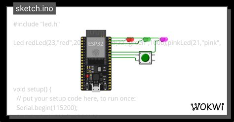 2 c 对象编程任务放进class Wokwi ESP32 STM32 Arduino Simulator