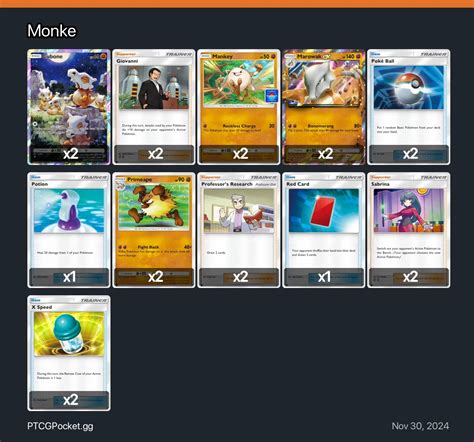 Monke Pokémon Tcg Pocket