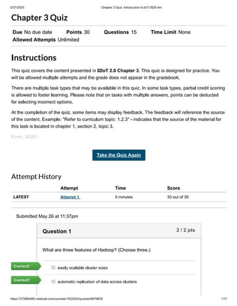 Cisco Introduction To Iot Chapter 3 Quiz Pdf