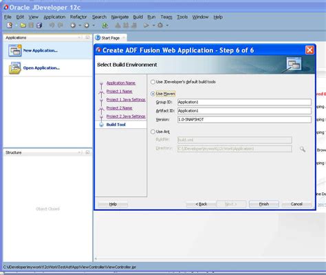 Srini Raman S Blog JDeveloper 12c Creating POM From Application Wizard