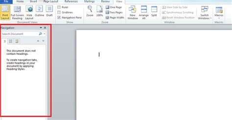 Using Navigation Pane In Word Poolgawer