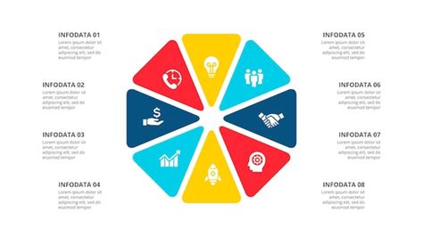 Premium PSD Octagon Infographic Diagram Template For Cycle Business Presentation With 8 Processes