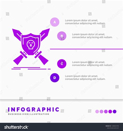 Badge Emblem Game Shield Swords Infographics Stock Vector Royalty Free 1248652750 Shutterstock