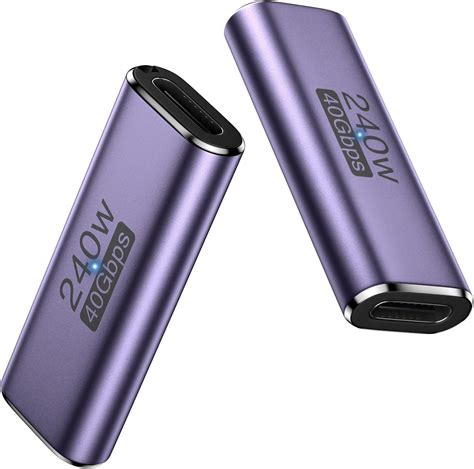 Jp Muxer Usb C メス メス 中継 アダプタ、出力スクリーン表示、pd140w高速充電、40gbps Usb4高速データ転送、8k 60hz Hd映像信号伝送