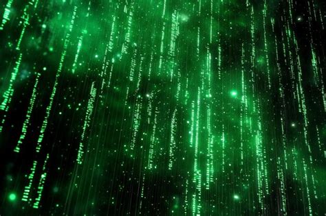 Matrix Of Dynamic Code And Glowing Data Streams Premium Ai Generated