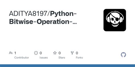 Github Aditya8197python Bitwise Operation Calculator
