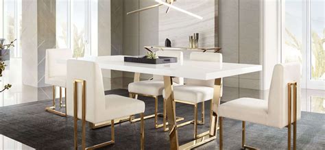 White Contemporary Dining Room Sets