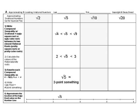 Epr 02 Approximate Locate Plot Irrational Square Cube Roots On Number Line