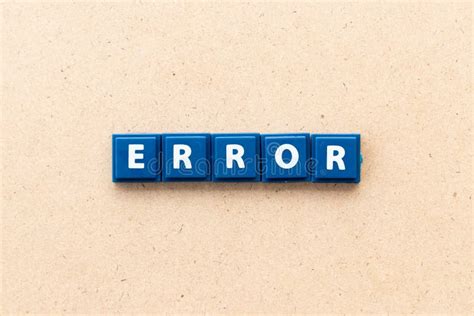 Error Word On Red Background Composed From Colorful Abc Alphabet Block Wooden Letters Copy