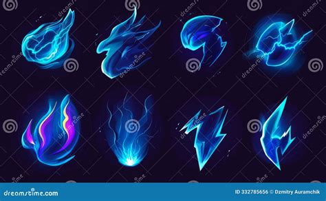An Animation Of A Thunderbolt Strike Purple Lightning Electric Power