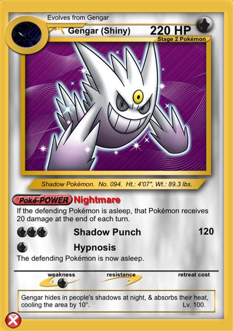 Cartao Pokemon Shiny Mega Gengar Alguém Sabe Por Que O Recurso De