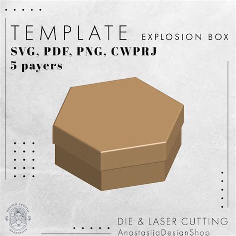 Exploding Box Template Etsy