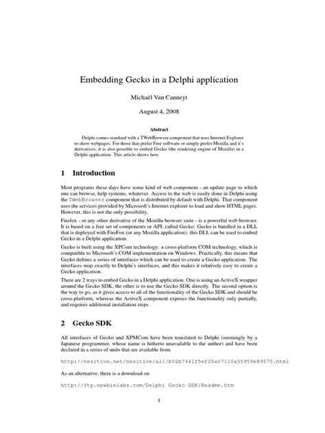 Geckosdk Pdf Component Object Model Internet Explorer