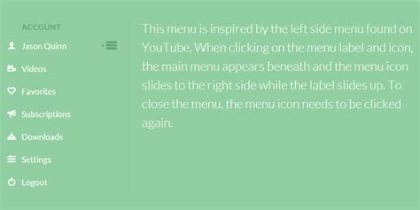 Simple CSS YouTube Menu Effect Bypeople