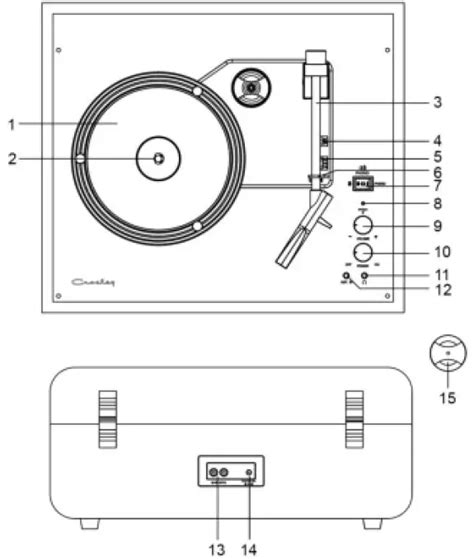 Crosley Cr6255a Mercury 2 Way Bluetooth Record Player Instruction Manual