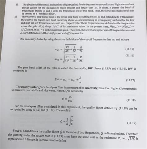 Solved Experimentally Determine The Resonance Frequency In A Chegg