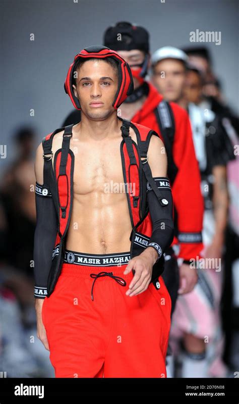 A Model On The Catwalk At The Nasir Hazhar Fashion Show Held At The