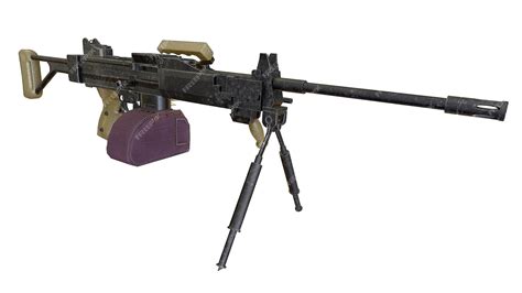Premium Photo Negev Machine Gun Rotated View On The Right
