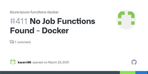 No Job Functions Found Docker · Issue 411 · Azureazure Functions