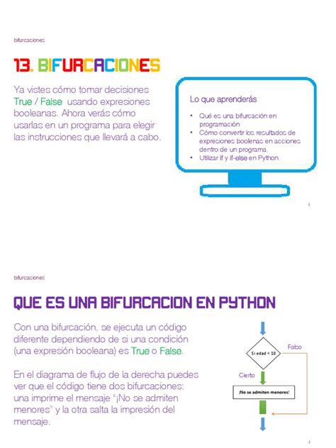 Bifurcaciones Pdf Python Lenguaje De Programación Informática