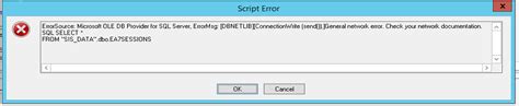 Errormsg Dbnetlib Connectionwrite Send On Qlik Community