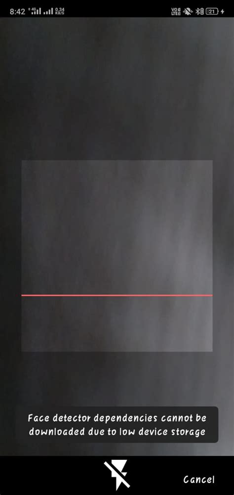 facedetection dependcies are not downloaded due to low device storage · issue 183