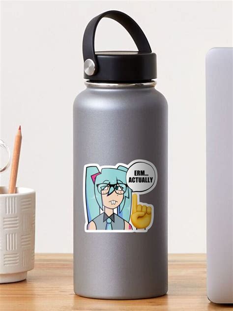 Hatsune Miku Nerd Erm Actually Meme Sticker For Sale By