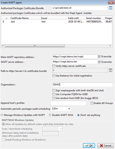 Building The Wapt Agent Installer — Wapt 182 Documentation