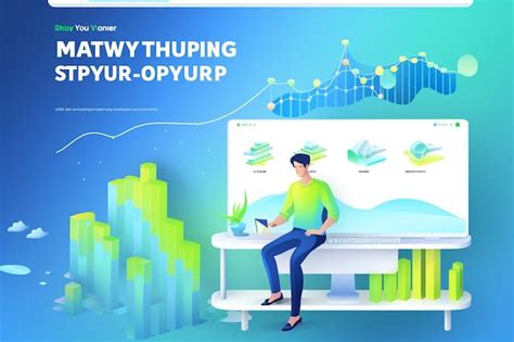 Isometric Data Analytics Landing Page With A Man Premium Ai Generated Vector