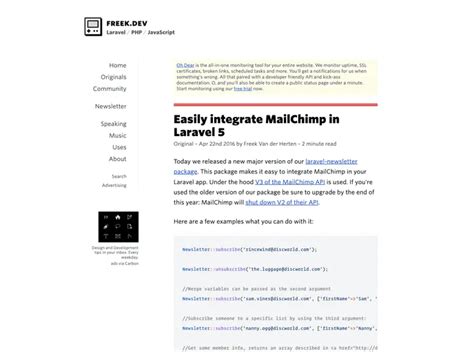 Laravel Newsletter Laravel Themes And Templates
