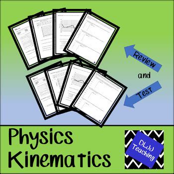 Physics Kinematics 1D Motion Problems Velocity Acceleration Review And Test