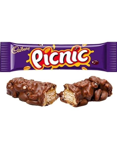 Cadbury Picnic Chocolate Bar Choklad Med Karamell Jordnöt Russin Och Crisp 484 Gram Se