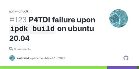 P TDI Failure Upon Ipdk Build On Ubuntu Issue Ipdk Io Ipdk GitHub