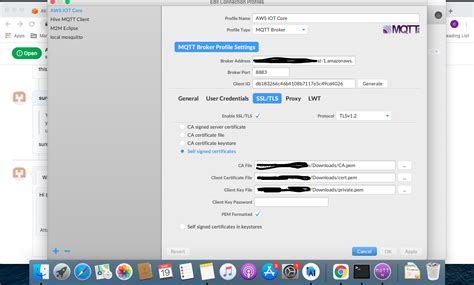 Aws Iot Core Giving Handshakeexception Connection Terminated During