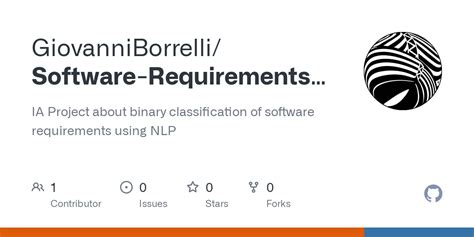 Github Giovanniborrellisoftware Requirements Classification Ia